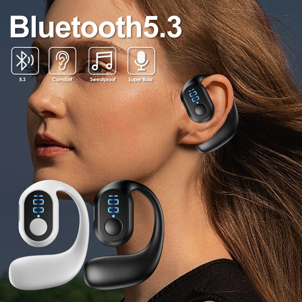 TWS W8 Bluetooth Earphone Wireless Single Ear Hanging Ear Type Non in Ear Business Sports OWS HD ...