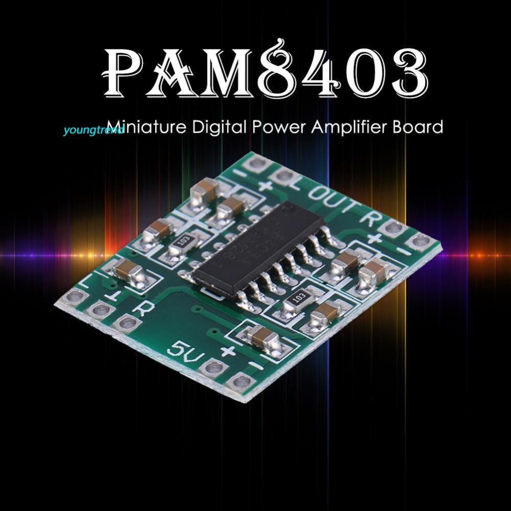 PAM8403 Super Mini Digital Amplifier Board 2.5V to 5V Power Amplifier Module [youngtrend.ph ...