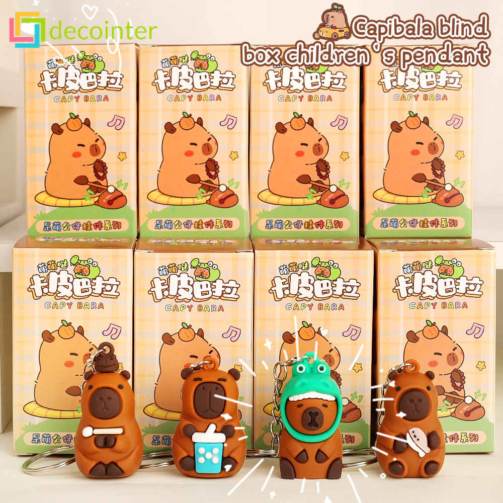 Mysterious Capybara Keychain Blind Box - Cartoon Surprise Capybara ...