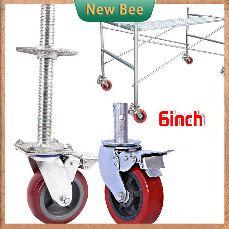 6 inch Heavy Duty Scaffolding Caster Wheel Scaffolding Rubber Wheel ...