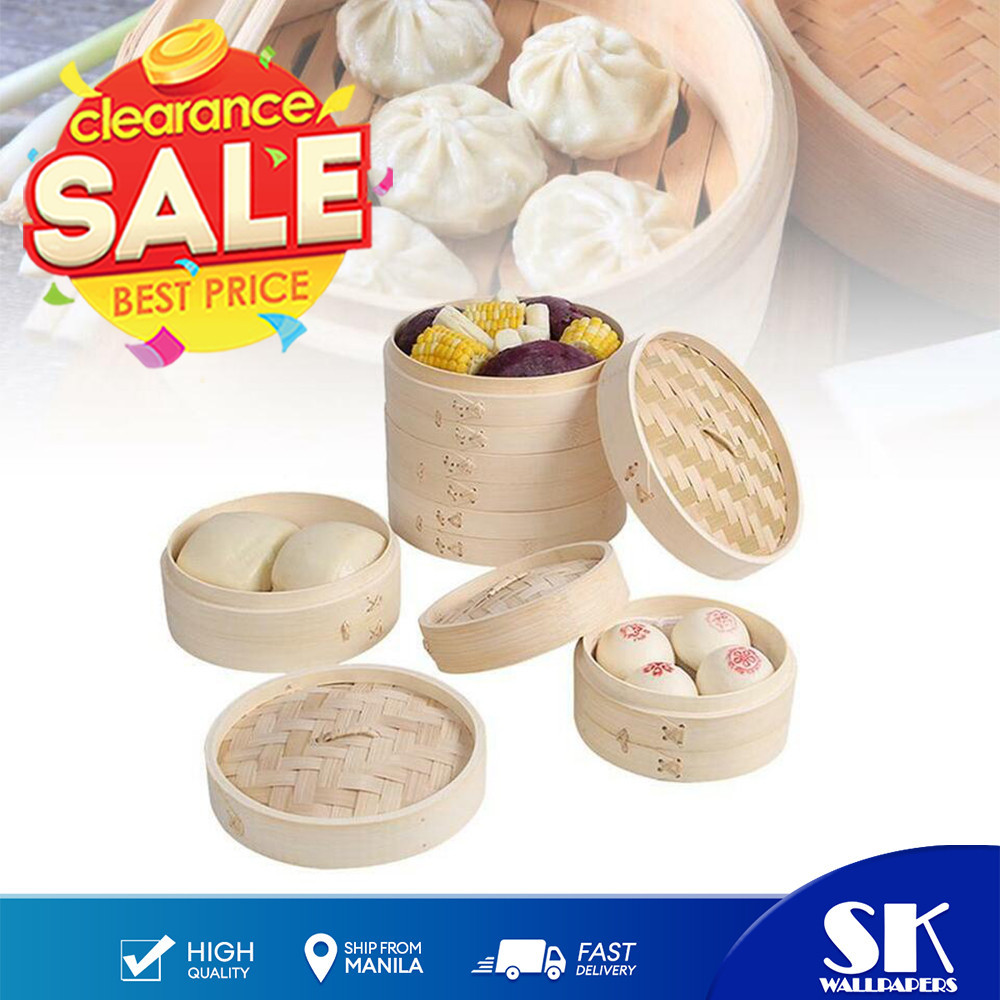 SK CLEARANCE SALE Bamboo Steamer Basket Kitchen Cookware Fish/Dimsum ...