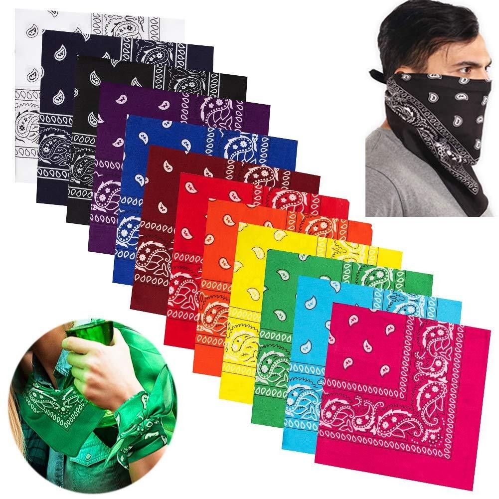 55cm x 55cm Cotton Hip-Hop Bandana - Fashion Handkerchief, Headband ...