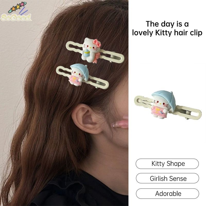 Cartoon Cat Hair Clip Japanese Style Cute Kitty Hair Clip Sweet Girl ...