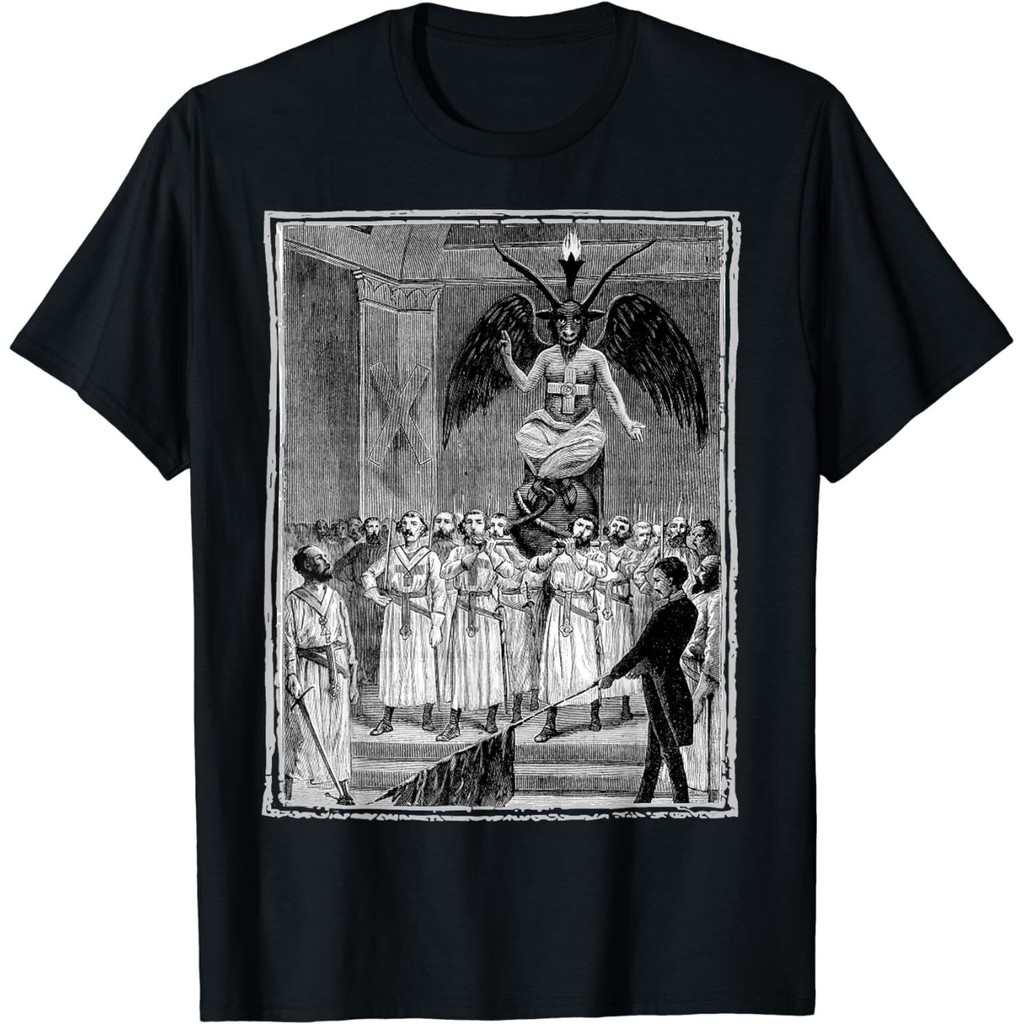 New Limited Worshiping Baphomet Occult Goat Head Occult Sataniest T ...