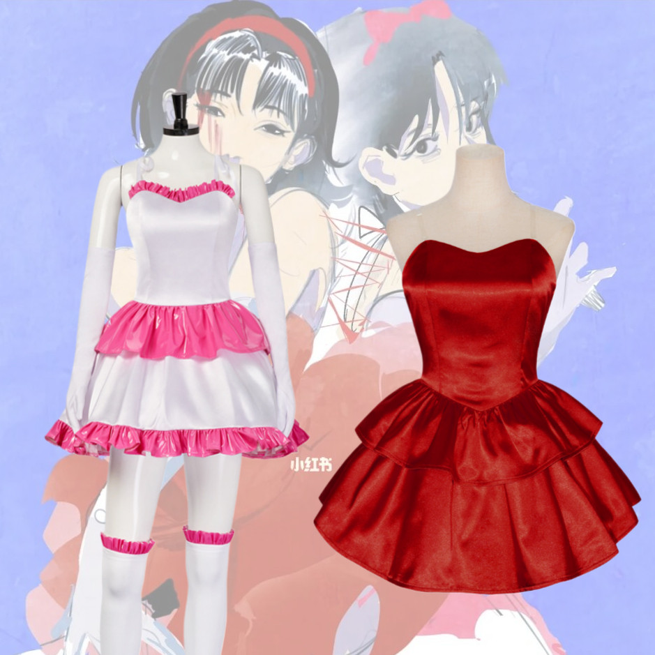 Thriller Perfect Blue Cosplay Costume:Girl'S Formal Attire Red Layered ...