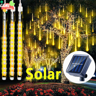 Solar LED Meteor Shower Rain Light Tube Lamp Outdoor Garden Curtains ...