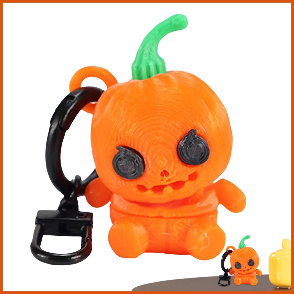 Pumpkin Ghost Key Chain Cute Key Rings 3D Printed Halloween Ghost ...