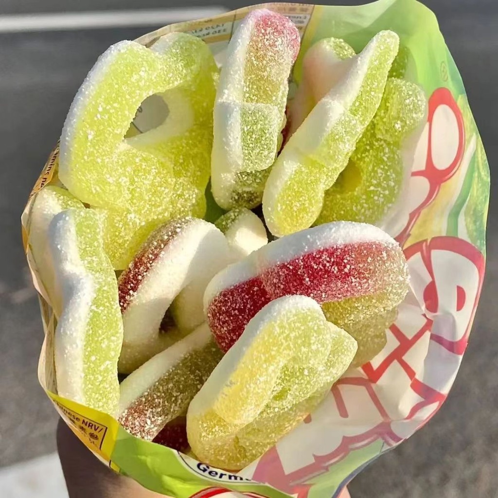 German Imported Nimm2 Erbao Green Apple Sour Flavor Gummy Fruit ...