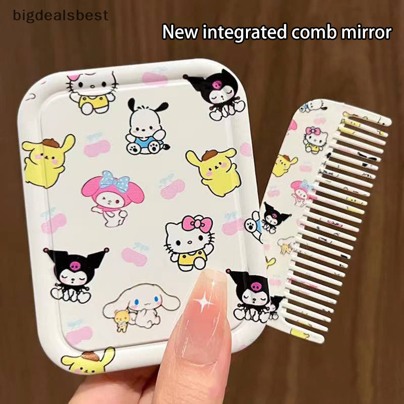 BDB Sanrio Hello Kitty Mini Folding Makeup Mirror With Comb Portable ...