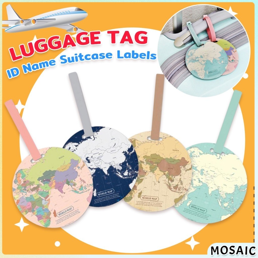 Fashion Map Luggage Tag ID Address Holder Baggage Label Travel PVC ...