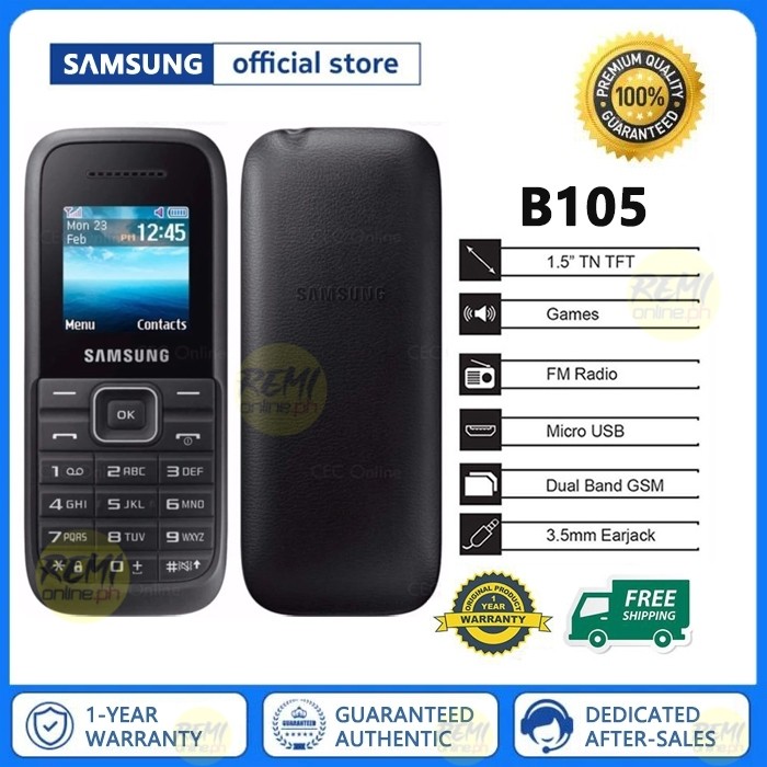 Samsung B105 Keypad Phone Keypad Cellphone Student And Elder Basic ...