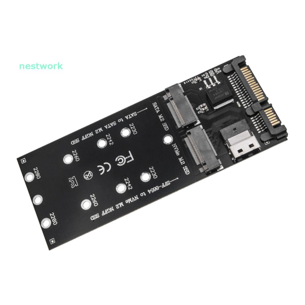 M.2 To SATA Adapter SFF-8654 To M2 NVME SSD Converter 22Pin SATA To M2 ...