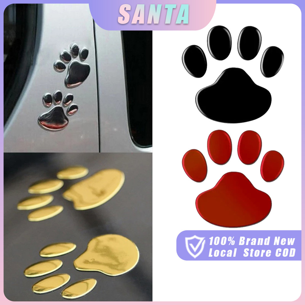 Footprint Decal Car Stickers Adhesive Car Stickers Black Bear Paw ...