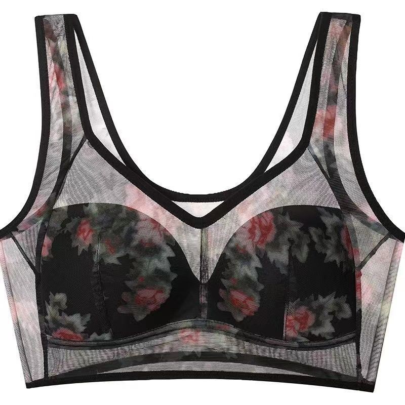 Women New Ice Silk Lace Cooling Comfort Bra Lace Buttonless Comfortable ...