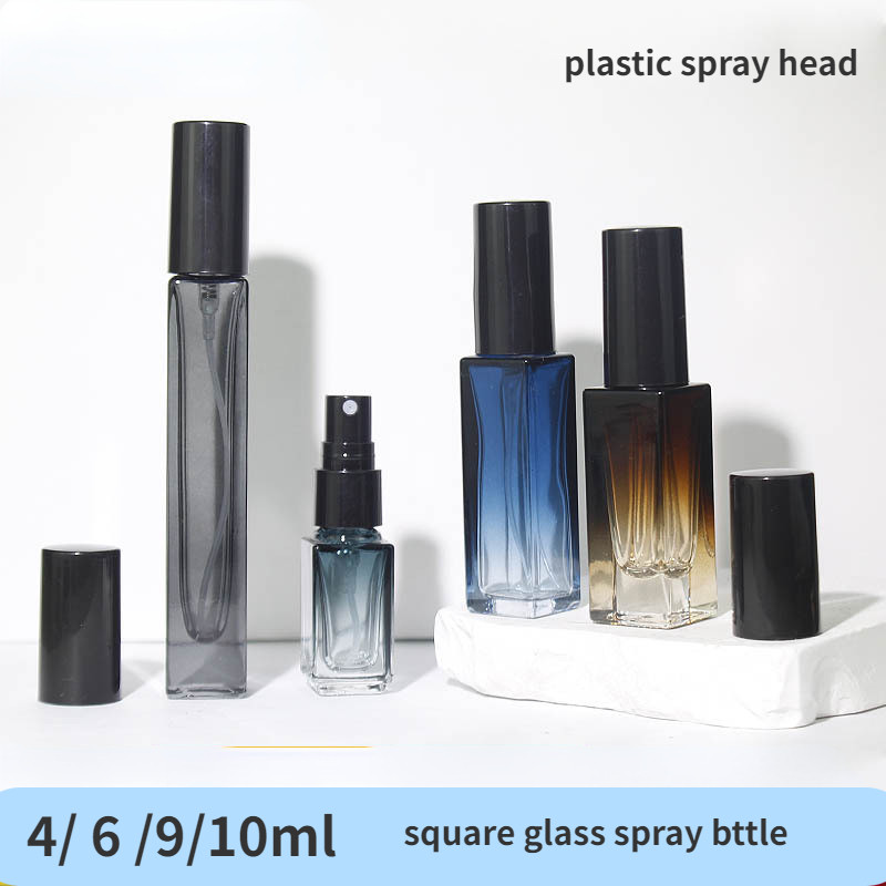 4ml 6ml 10ml Square Glass Perfume Spray Bottle Empty Refillable ...