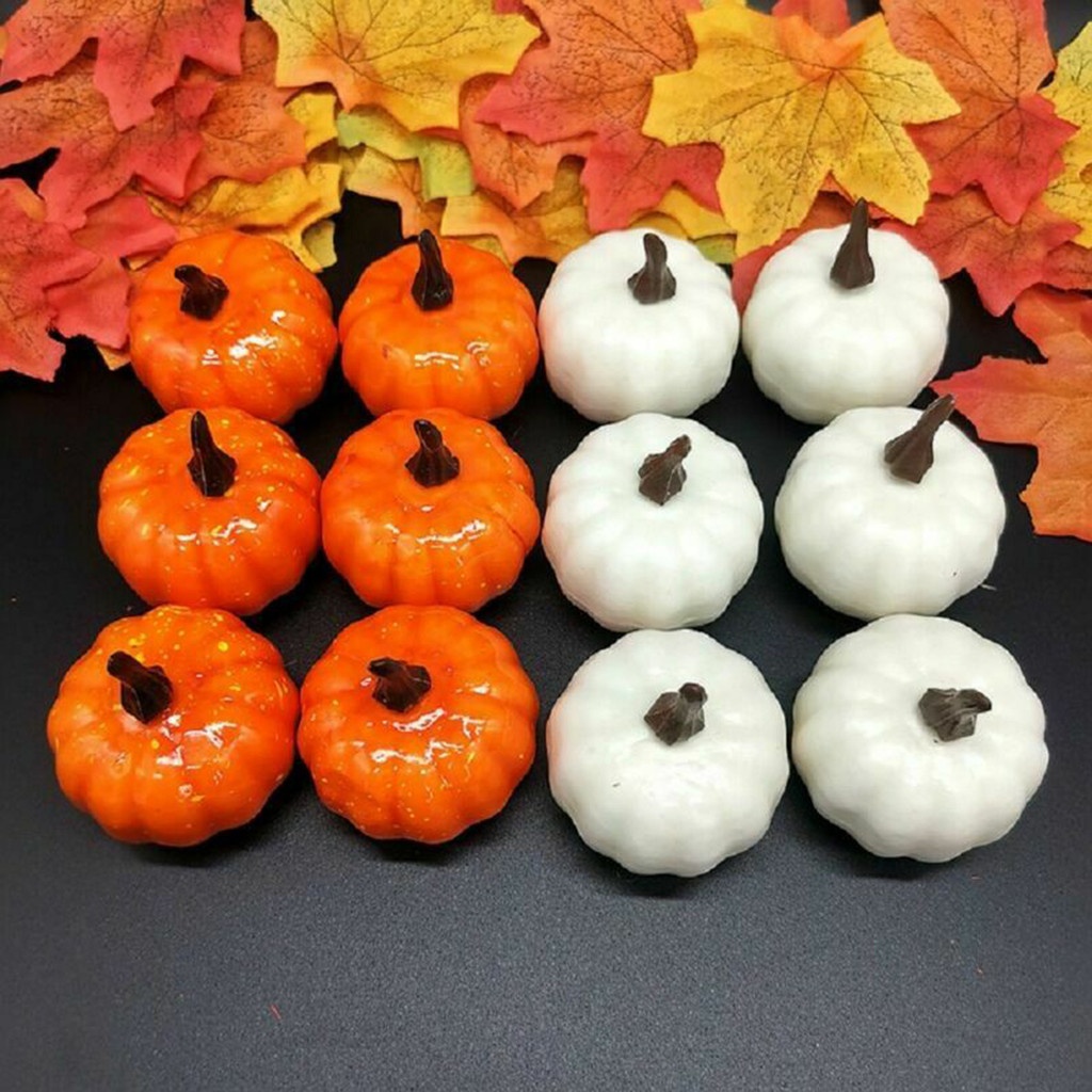 12Pcs/Pack Harvest Pumpkins Realistic Home Decorations Photography ...