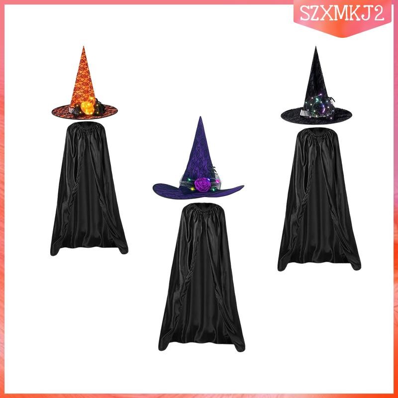 [szxmkj2] Witch Costume Set for Adults Headgear Witch Hat Outfits for ...