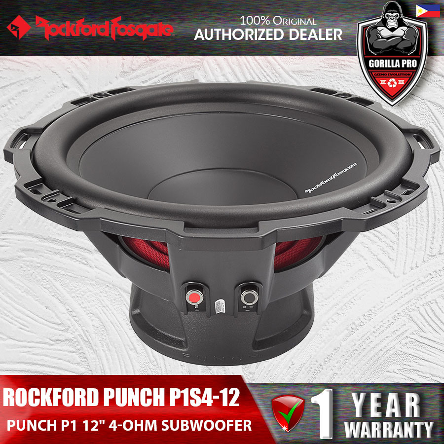 Rockford Fosgate P1S4-12 Punch P1 SVC 4 Ohm 12-Inch 250 Watts RMS 500 ...