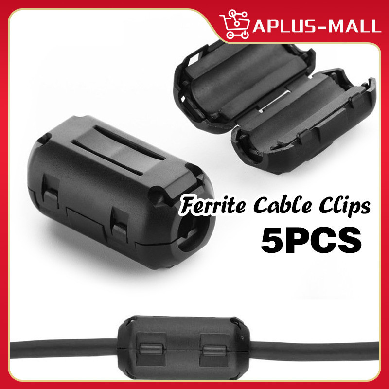 5Pcs Ferrite Cable Clips Ferrite Core Cord Ring Noise Suppressor Filter ...