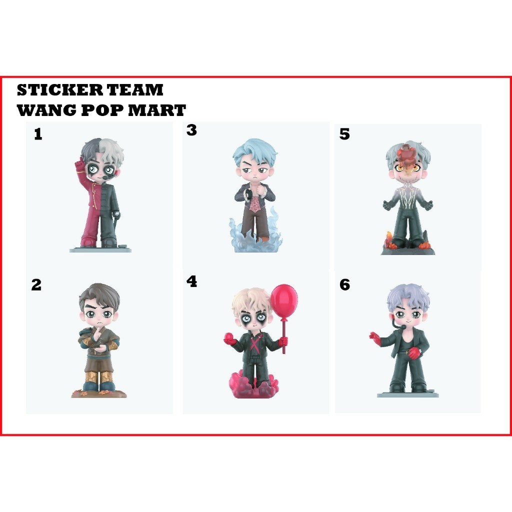 Sticker Team Wang Icon Jackson Wang Popmart Sticker Laptop | Shopee ...
