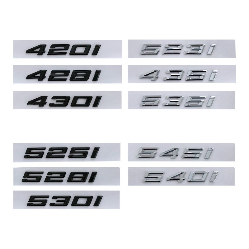 New Style Suitable for BMW Car Stickers Letter Label Tail Label 420i ...
