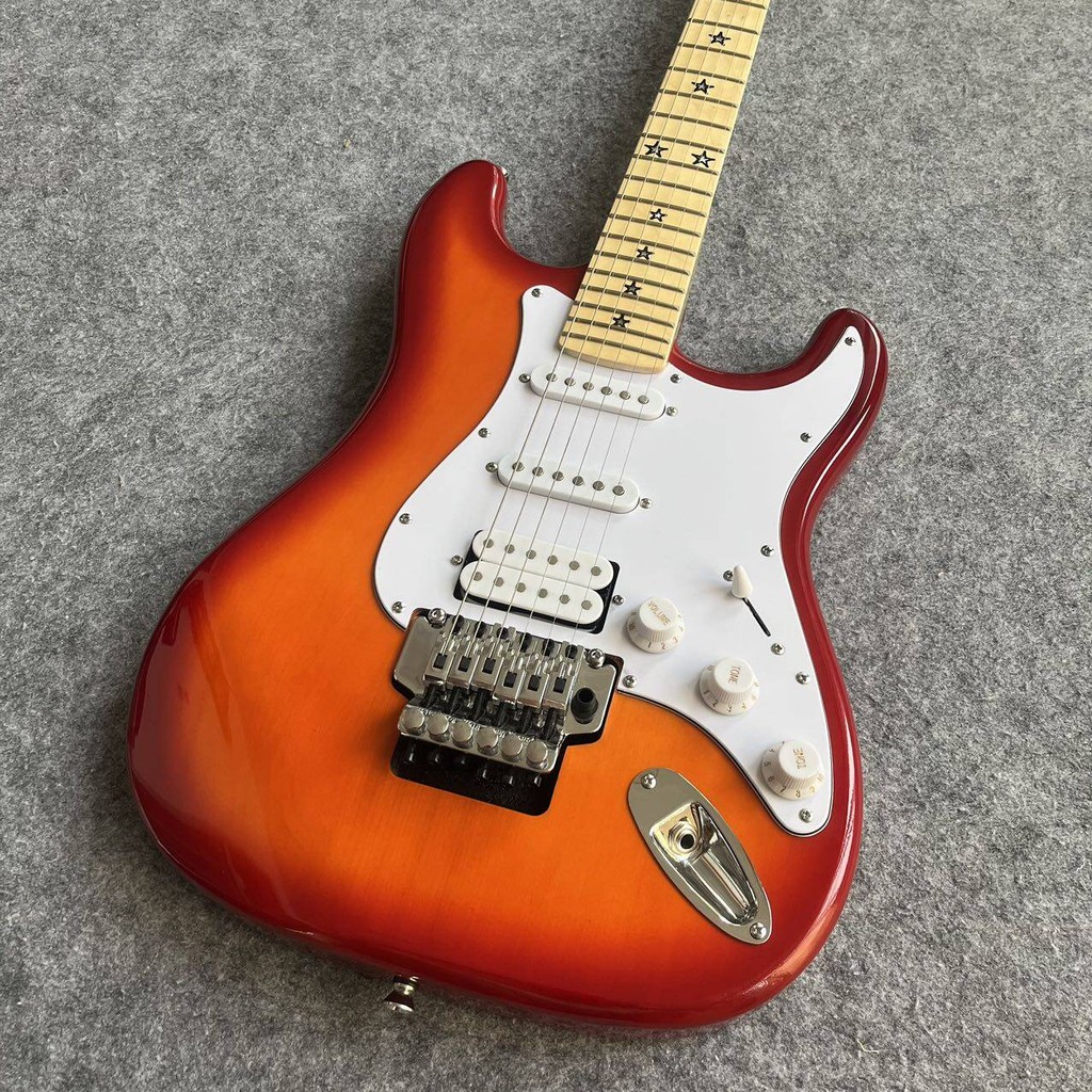 Fender Stratocaster Electric Guitar SSH Pickups Star Inlay Floyd Rose ...