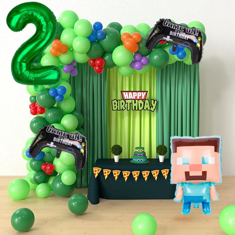 Minecraft Theme Birthday Party Balloon Garland Arch Kit Children ...