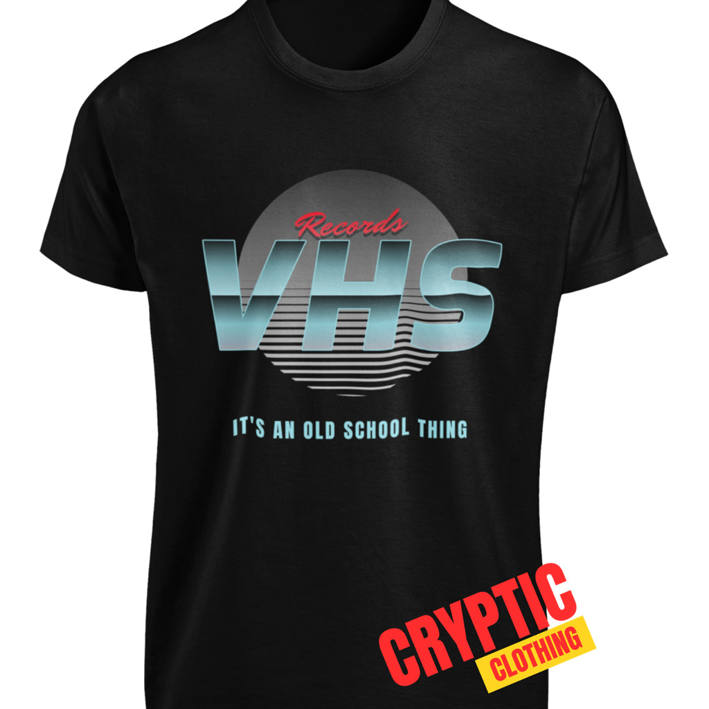 Vhs Cassette Retro 70S 80S T Shirt Old School Vcr Video Tape Player ...