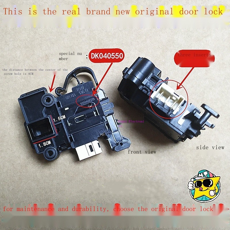 Original Panasonic drum washing machine door lock XQG80-VD8055 XQG90-V9059 door switch DK042557 ...