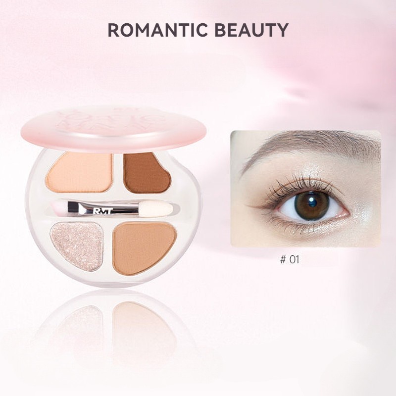 Romantic beauty matte eyeshadow Luo Xiaoman eye shadow four-color ...