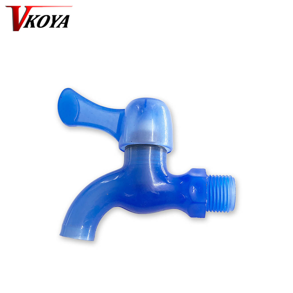 Vkoya PVC Blue Faucet Plain Bibb 1/2" Thread For Sinks and Water Taps ...