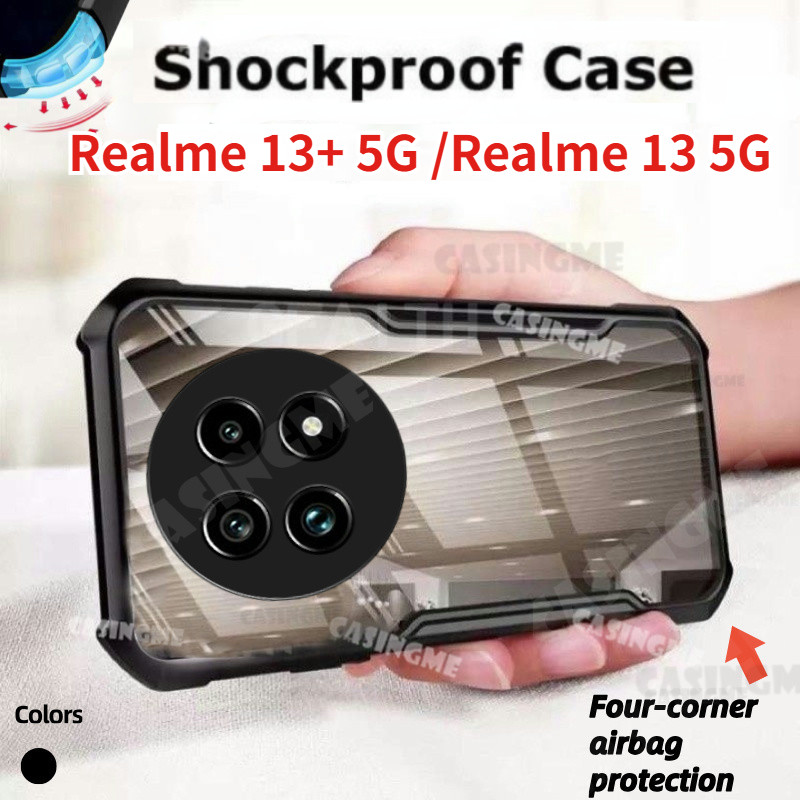 Realme 13+ 5G 2024 Transparent Airbag Acrylic Casing For Realme 13 5G ...