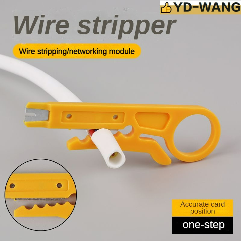 RJ45 CAT5 Wire Stripper Network Wire Stripper Cable Tool Mini Yellow ...