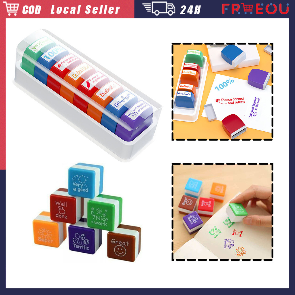 Very Good Stamp for Teachers Set 4/6/8pcs Colorful Sets Encourage ...