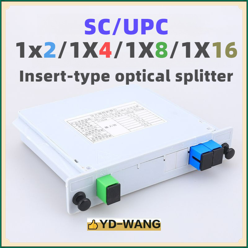 FTTH 1x 2 /4 /8 /16 /32 SC UPC Optical Fiber Splitter Cassette Box Plug ...