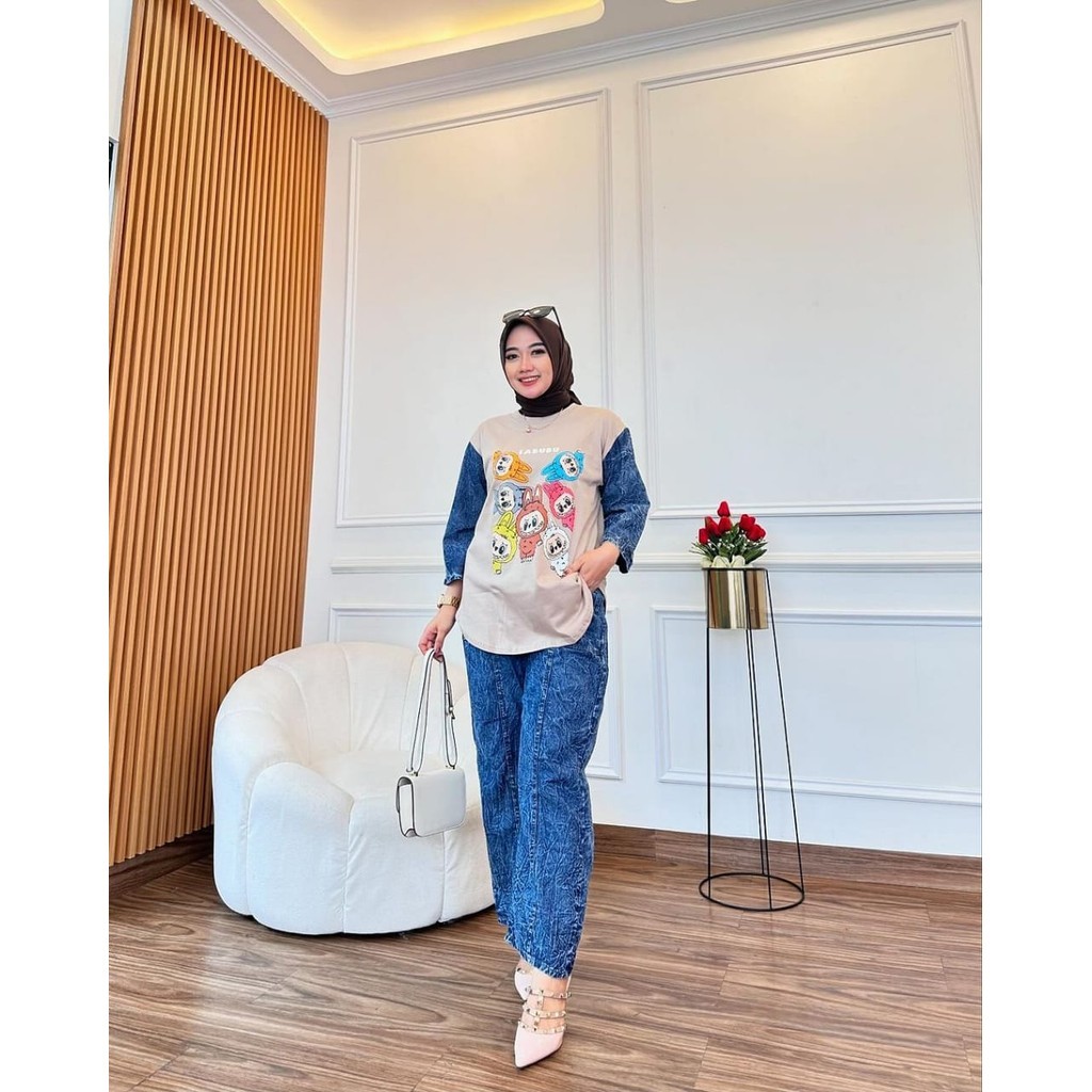 - Labubu One Set Comfort Meets Style in Combet Jeans Korean Style ...