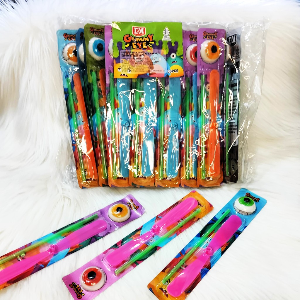 MATA C&j candy eye throw eye soft candy contains 30 pcs | Shopee ...