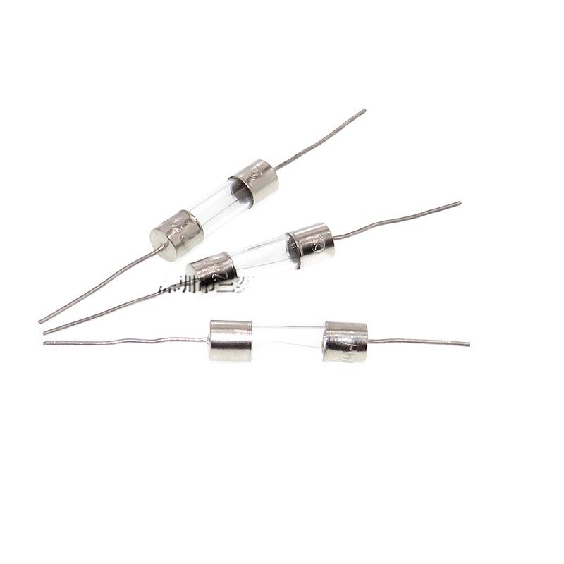 Fuse 20A 250V 5*20MM with lead microwave oven induction cooker glass fuse tube with foot X ...