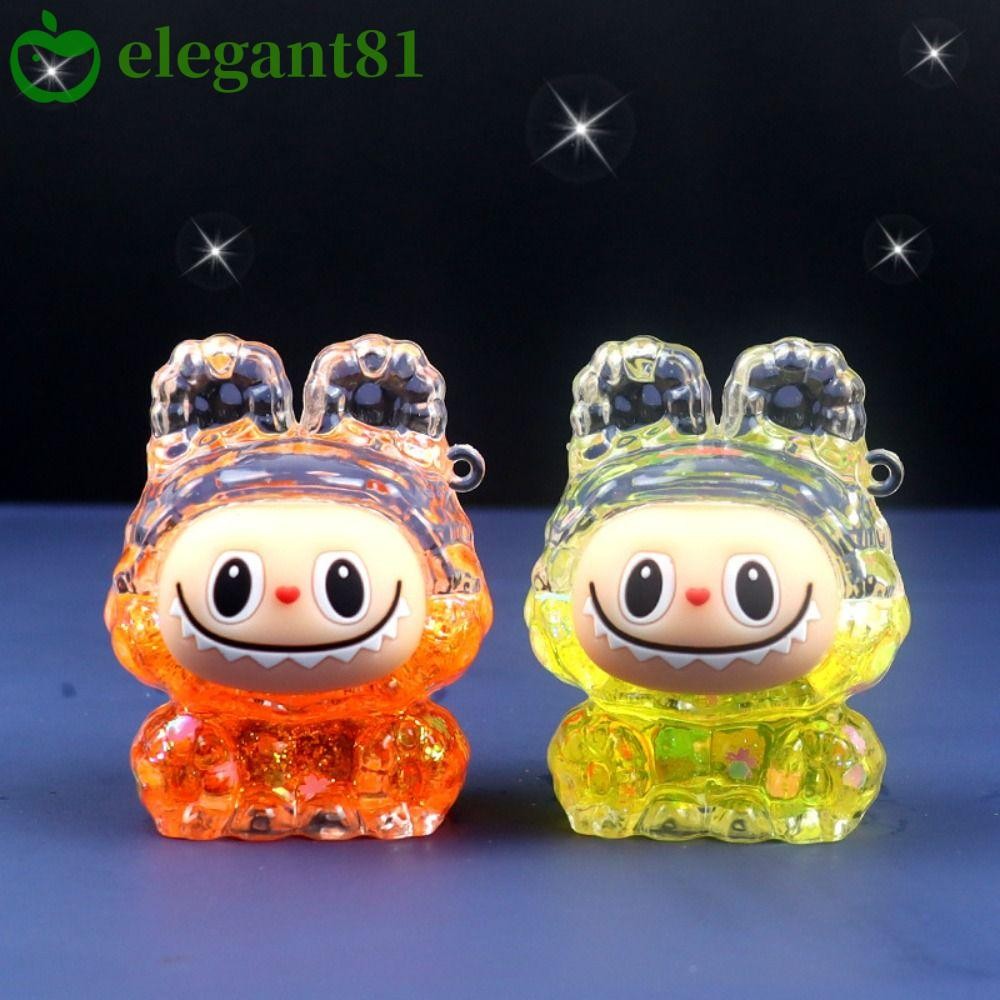 ELEGANT81 Candy Color Labubu Dolls, Noctilucent Night Glow Cartoon ...
