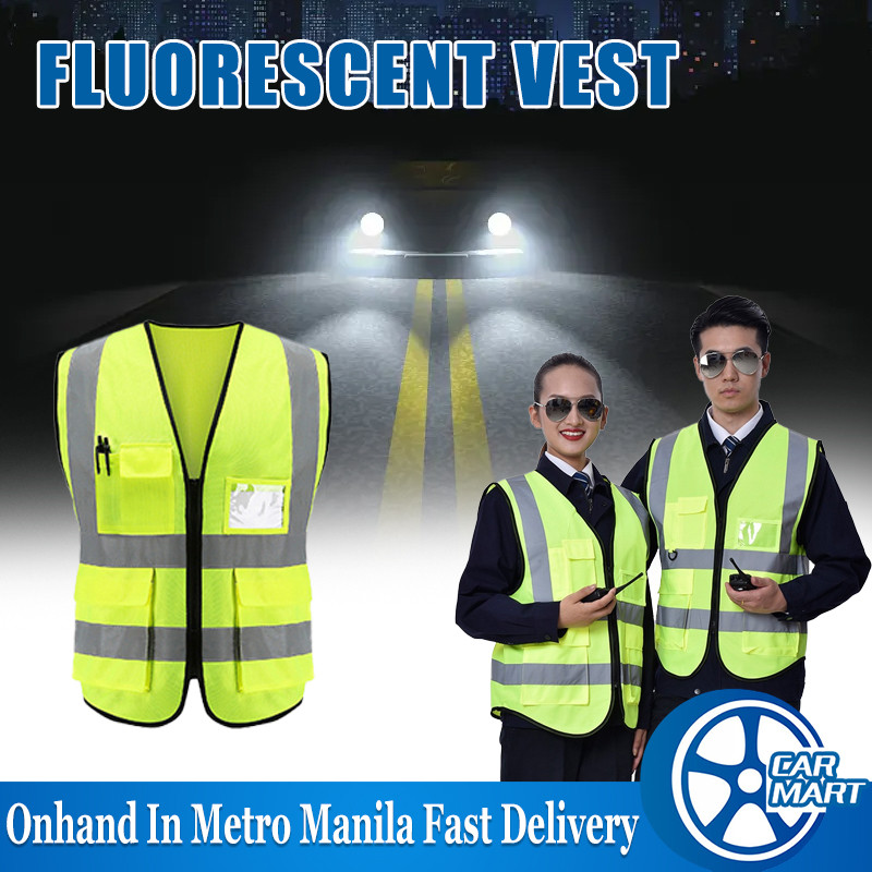 Reflective Safety Vest Bright Color Multi-pocket Traffic Vest Railway ...