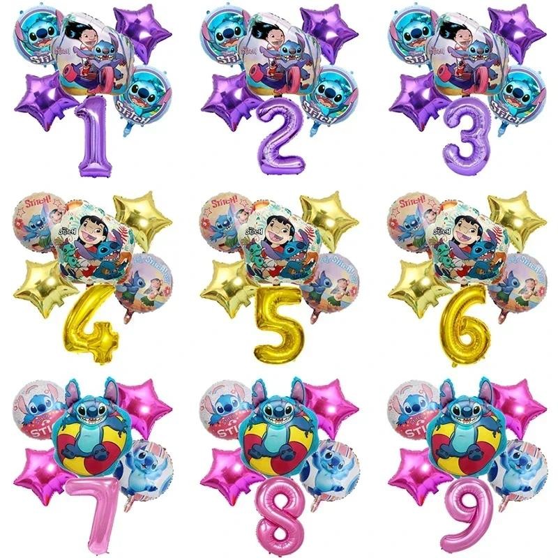 Cartoon Lilo&Stitch New Aluminum Foil Ball Children's Birthday Party ...