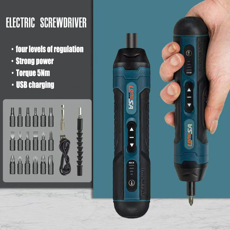 Torque Adjustable Electric Screwdriver Multifunctional Cordless ...
