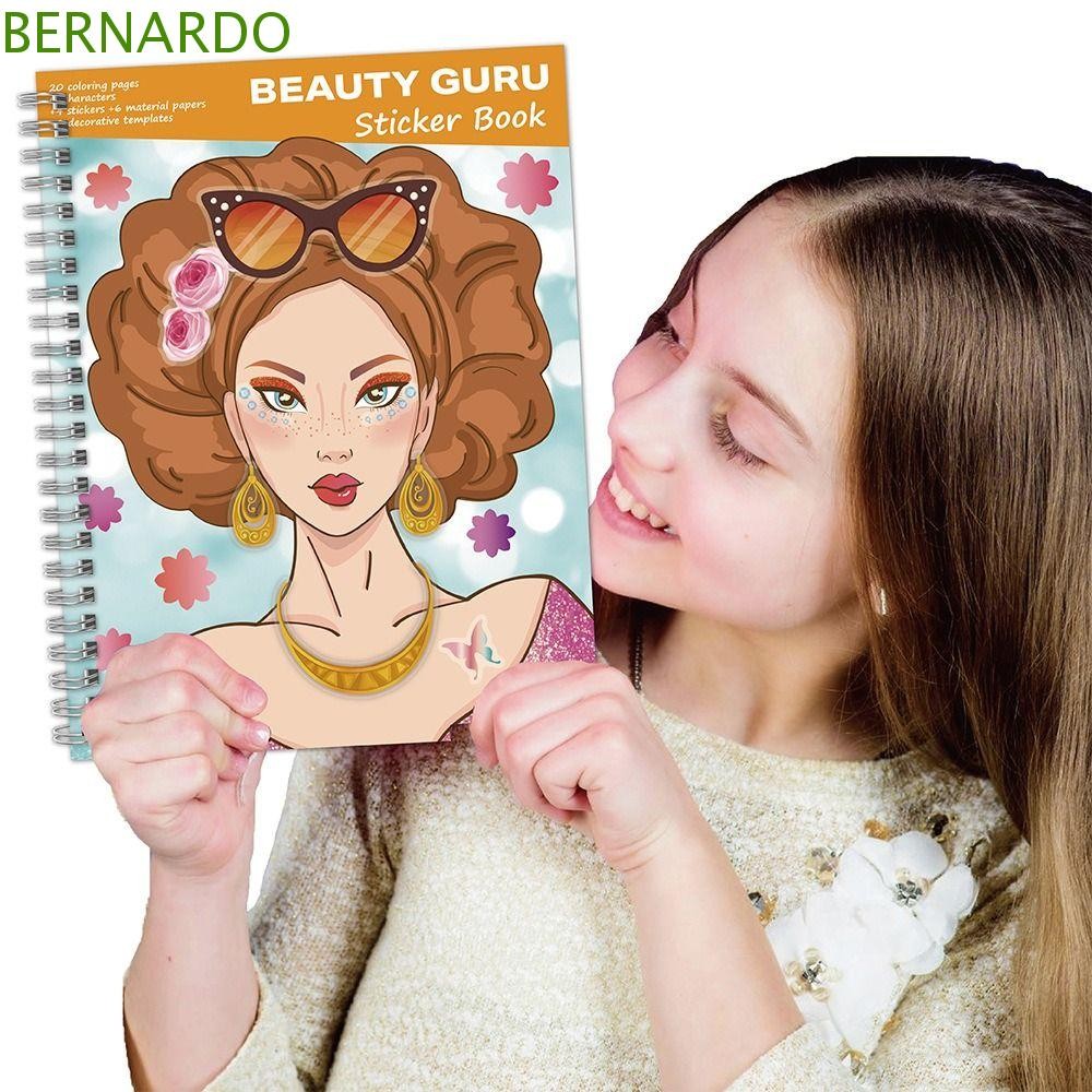 BERNARDO1 Dress Up Sticker Book, Coloring Dress Up Coloring Sticker ...