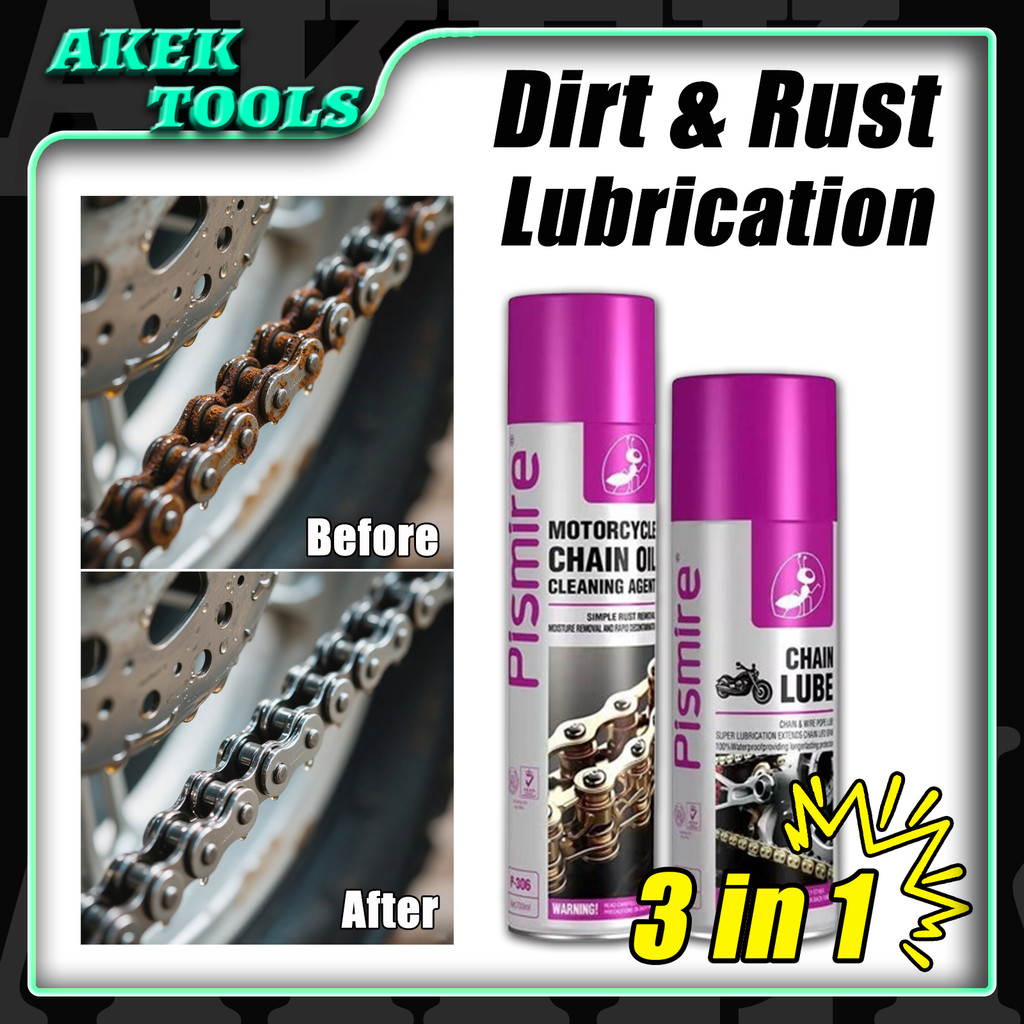 Motorcycle Chain Maintenance Kit Cleaner Chain cleaner Chain Lube oil ...