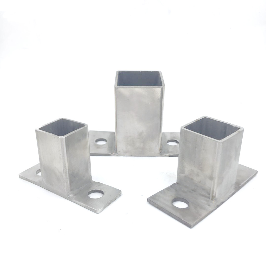Stainless Steel Square Tube Flange Base Iron Galvanized Square Tube ...
