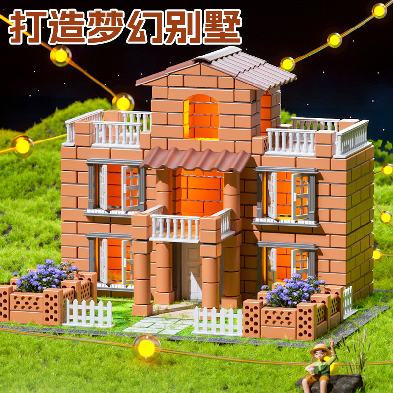 Mason Toy Build House Wall Building Architect Handmade diy Brick Mini ...