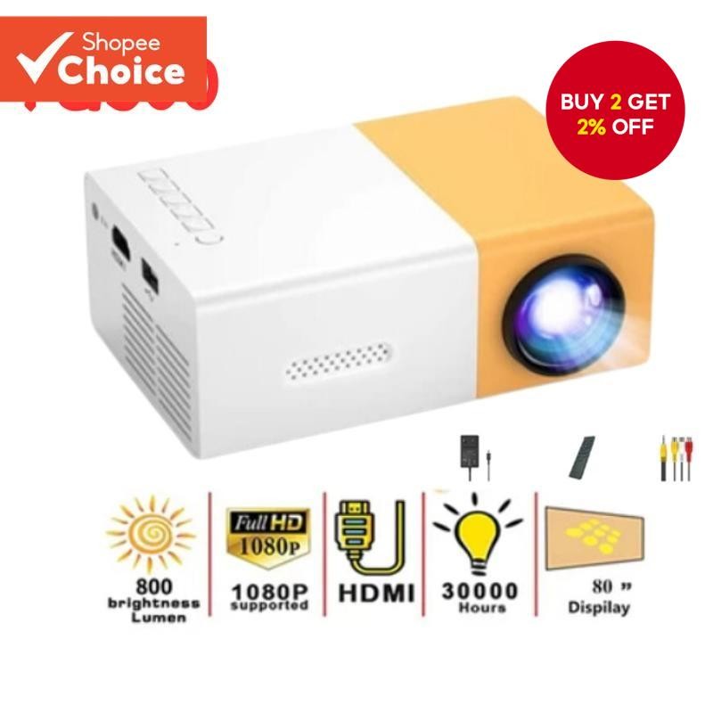 100% Original YG300 Projector Mini Projector 1080HD High Resolution ...