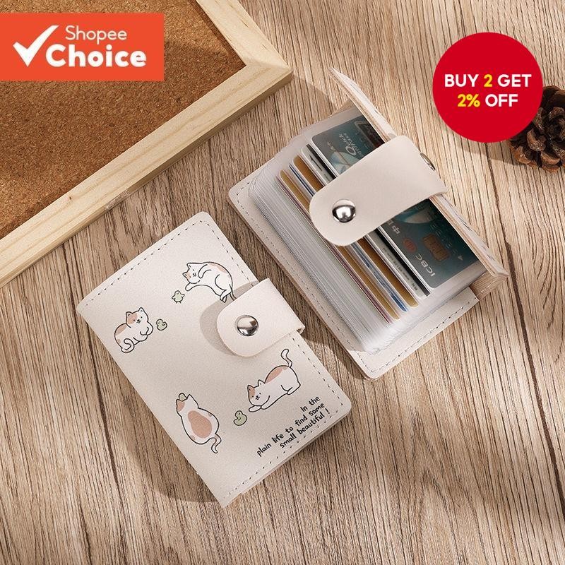 Card bag female compact multi-card large capacity driver's license ...
