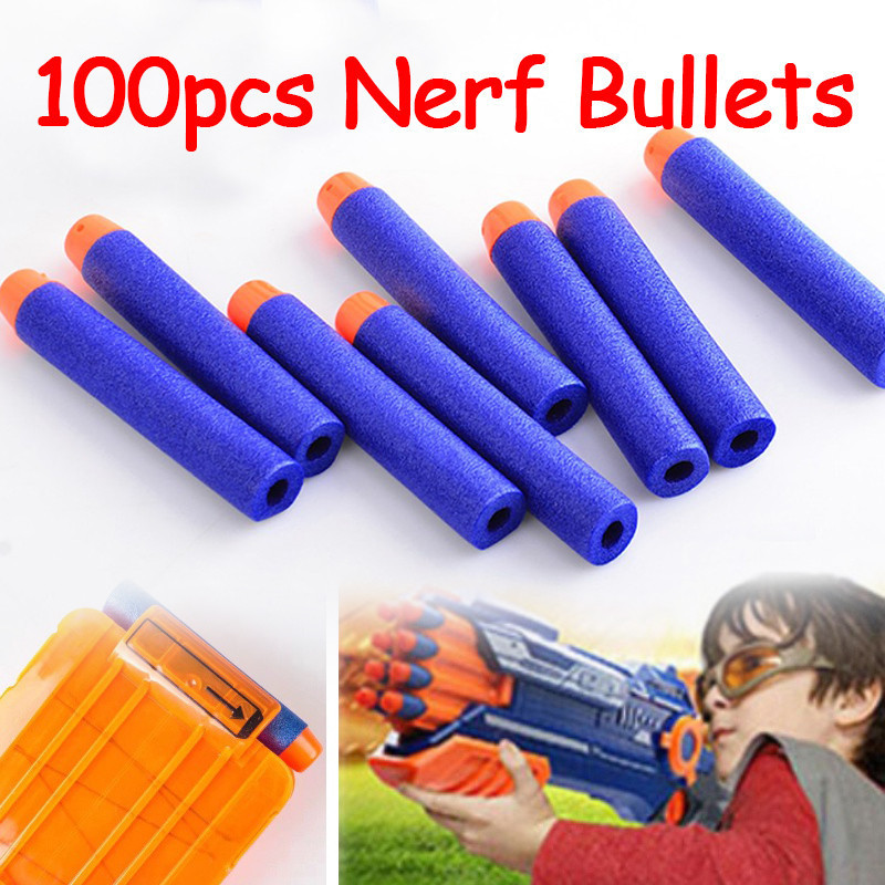 Nerf Bullets EVA Soft Hollow Hole Head 7.2cm Refill Bullet Darts 100pcs ...