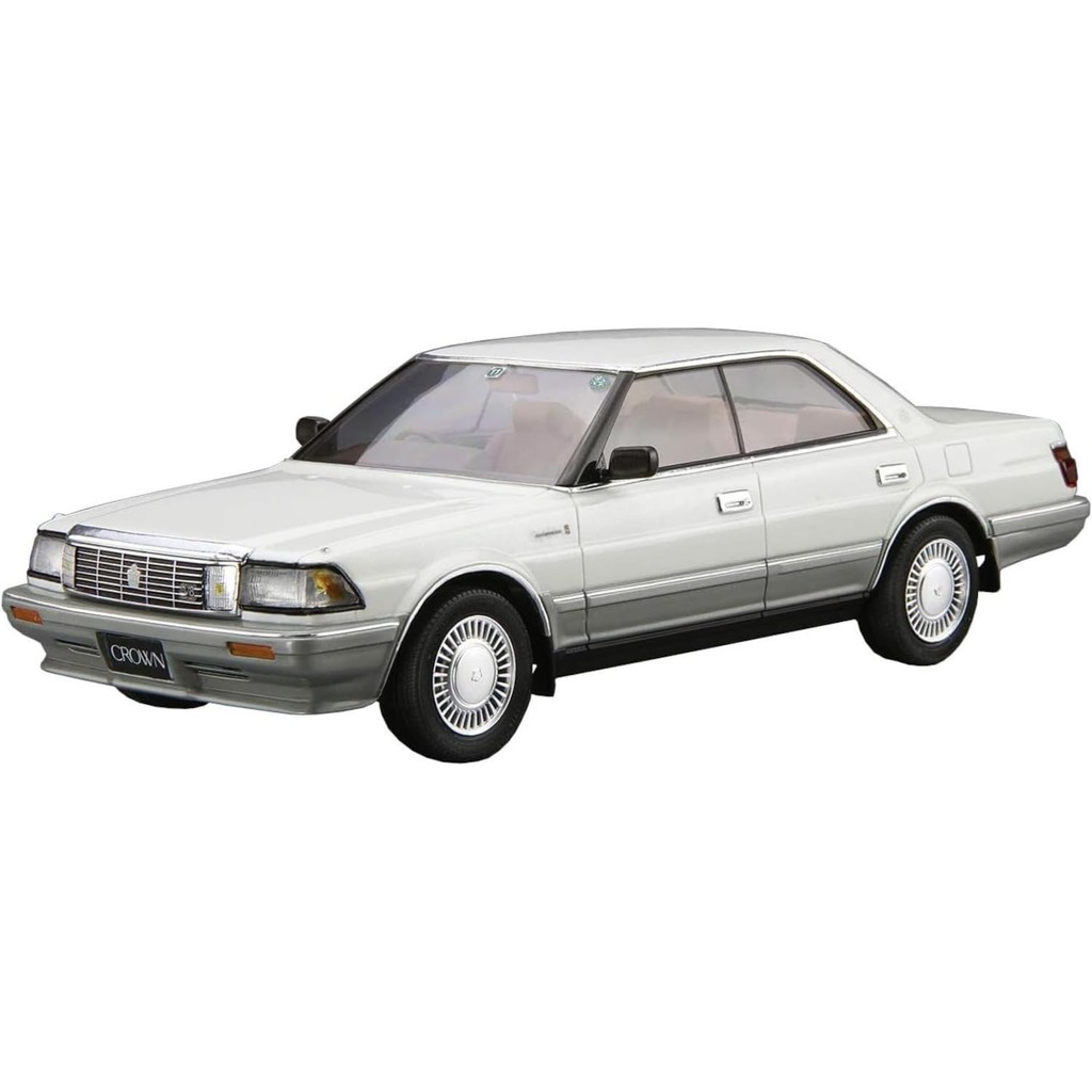 Aoshima 1/24 The Model Car Series No.87 Toyota UZS131 Crown Royal Saloon G '89 Plastic Model ...